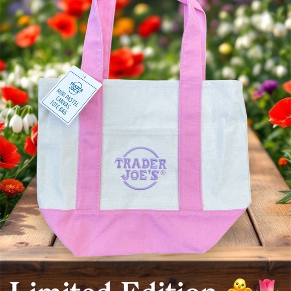 Trader Joe'S | Bags | Trader Joes Pink Tote Bag Limited Edition | Poshmark